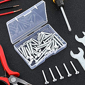 120 Pieces White Wall Plate Screws, 1 Inch Long Slotted 6-32 Threads Switch Cover Screws Oval Head Milled Slot Screws Wall Panel Replacement Screws for Wall Panels Light Switch Panels