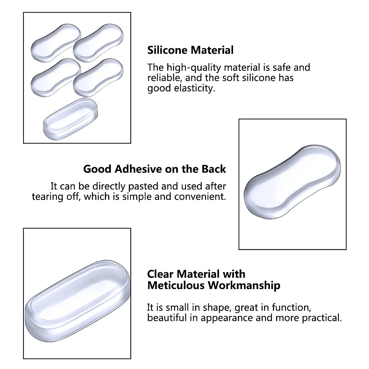 Bidet Toilet Seat Bumpers, Universal Toilet Seat Buffer,Toilet Lid Rubber Bumpers with 2 Size,Bidet Bumpers with Strong Self Adhesive(Clear, 4 for Toilet Lid, 1 for Toilet Water Tank)