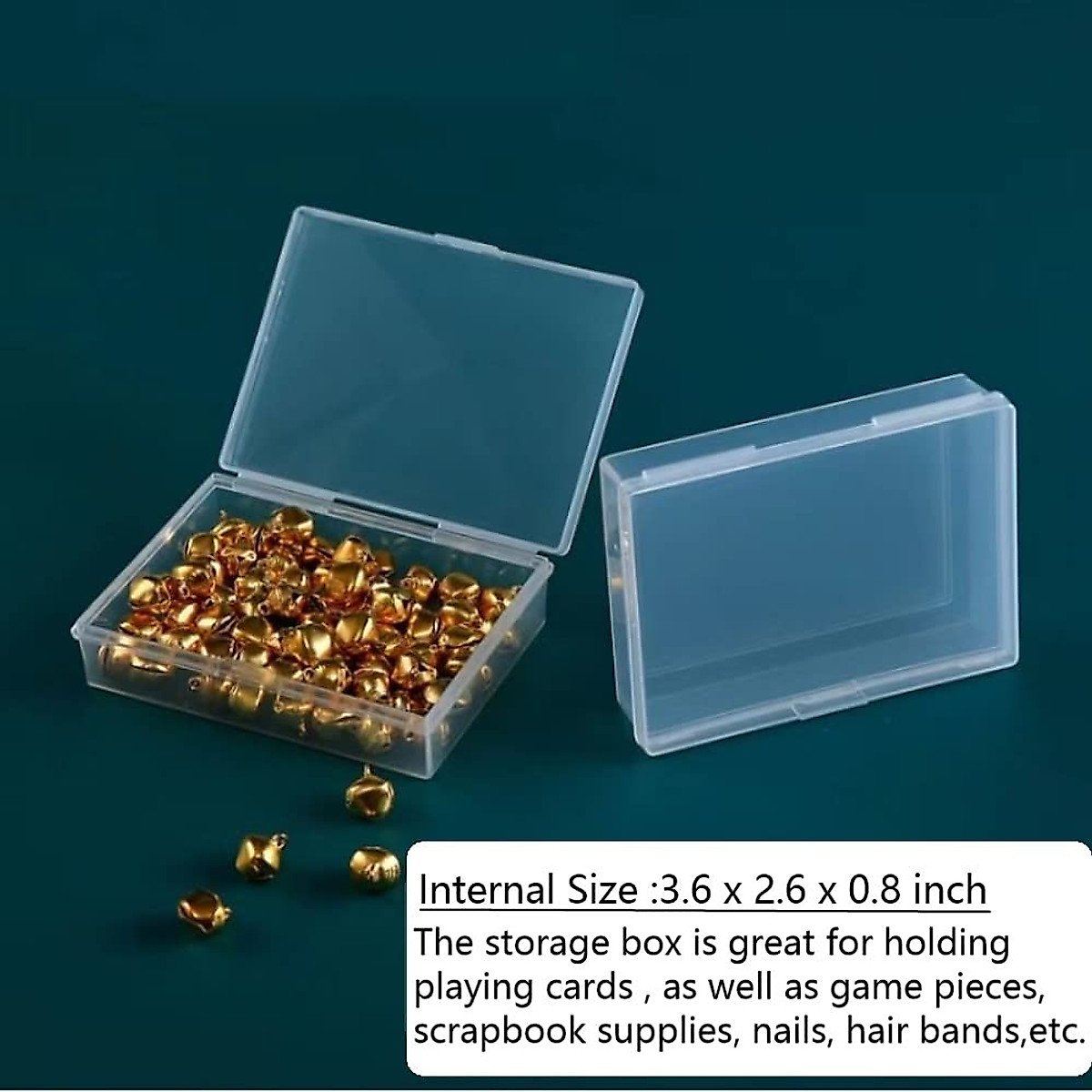 kediyoo 4PCS Playing Card Deck Cases Clear Plastic Gaming Game Card Holder Organizer, Snaps Closed Clear Card Box, Plastic Card Storage Box, Empty Trading Card Storage Box (NO CARDS)