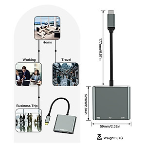 YCCSKY Switch Dock for Nintendo Switch/OLED, USB C to HDMI Multiport Hub, Portable 4K HDMI Switch Adapter Docking Station Support TV Mode/ Steam Deck/ Samsung DeX/Laptop/PC（Grey）