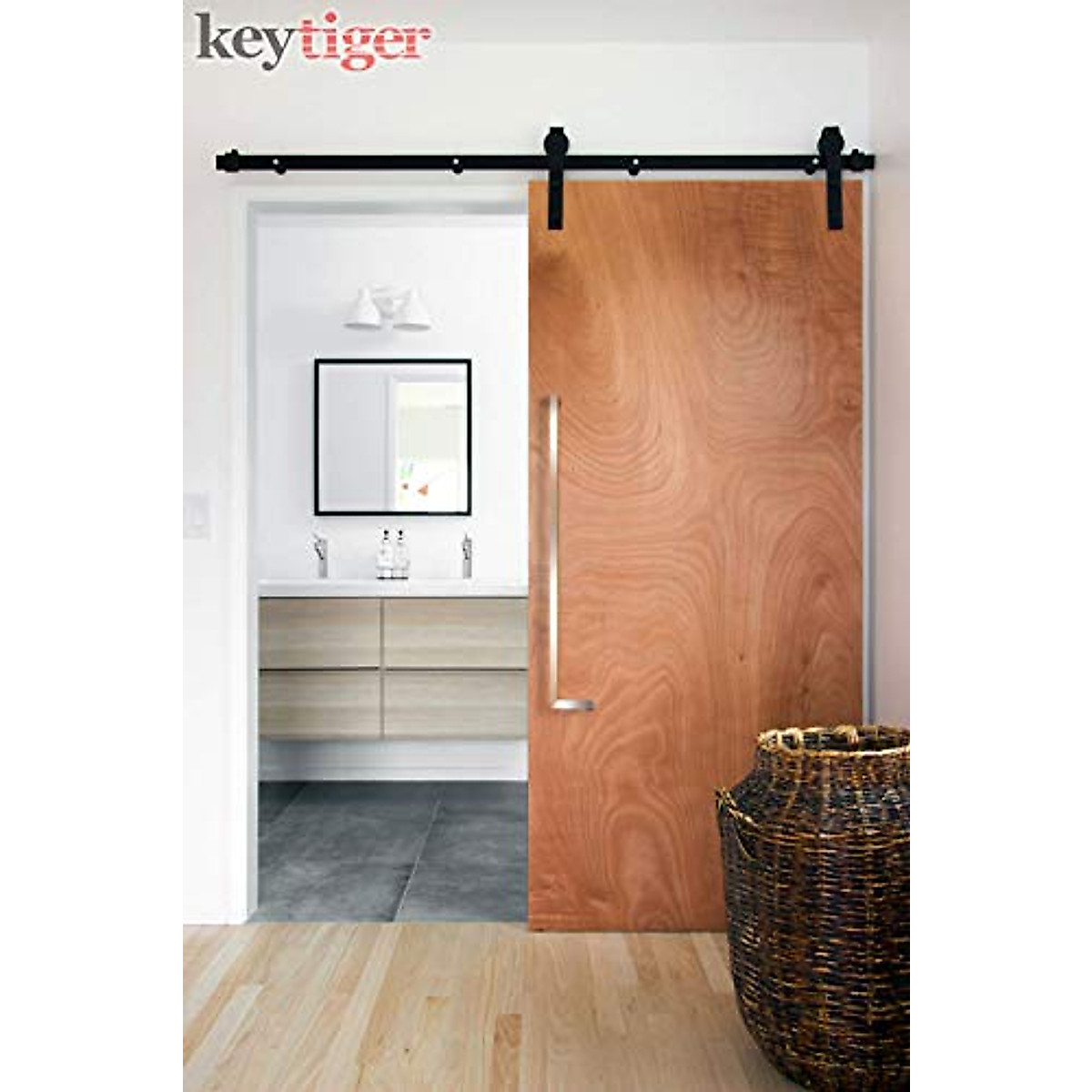 48 Inch Square Rectangle Flat Shape Stainless Steel Modern Contemporary Entry Door Handle Bar Pull Shower Glass Sliding Barn Door Entrance Interior Exterior Door Pull Push Brush Nickel Satin Finish