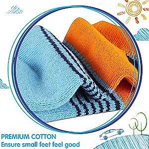 Comfoex Boys Socks 4-6 6-8 8-10 Years Old Ankle Athletic Cotton Socks For Kids Short Half Cushioned Socks 6 Pairs