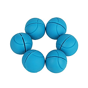 Andux 6pcs/Set Tennis Racket Vibration Dampeners Silicone Shock Absorbers Tennis String Shock Damping BZQ-02 (Blue)