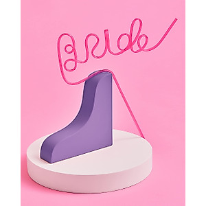 xo, Fetti Bachelorette Party XL Bride Straw | Bridal Shower Decorations + Bride To Be Gift