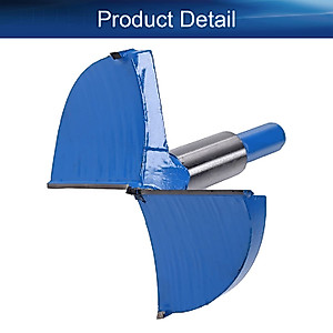 Auniwaig Forstner Drill Bits, 95mm Dia Wood Hole Saw, Auger Opener Cemented Carbide, 80mm Length Woodworking Hinge Hole Drilling Boring Bit Cutter, Hex Shank, Blue