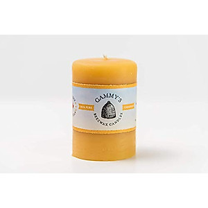 Smooth Brothers Beeswax Pillars Set of Three (3) - 2"x3", 2"x5" and 3.1"x3" - 100% Pure Beeswax by Gammy's Beezwax Candles