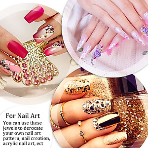 SIQUK 12 Sheets Face Jewels Rhinestones Face Gems Stick on Body Eye Nail Face Rhinestone Self Adhesive Face Crystal for Makeup Festival DIY Nail Art Decorations