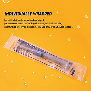 SHAOTONG 3mL Syringe with 23 Gauge 1 Inch Dispensing Needle, Lab Disposable Sample Injection Syringes for Measurement Liquid, Refilling Inks, Oil or Glue Applicator, 20 Pack