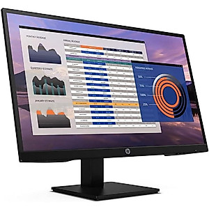 HP P27h G4 27 Inch IPS Desktop Office Monitor Full HD 75 Hz Built-in Speaker Tilt Swivel Pivot Height Adjustable Low Blue Light HDMI VGA DisplayPort for Laptop PC Screen Display, Black (Renewed)