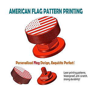 Welding Hood Helmet Pipeliner Fasteners-1Pair USA Flag Pattern Aluminum Helmet Pipeliner Headgear Replacement Parts Accessories Screws Flip Hood, Anti-rust