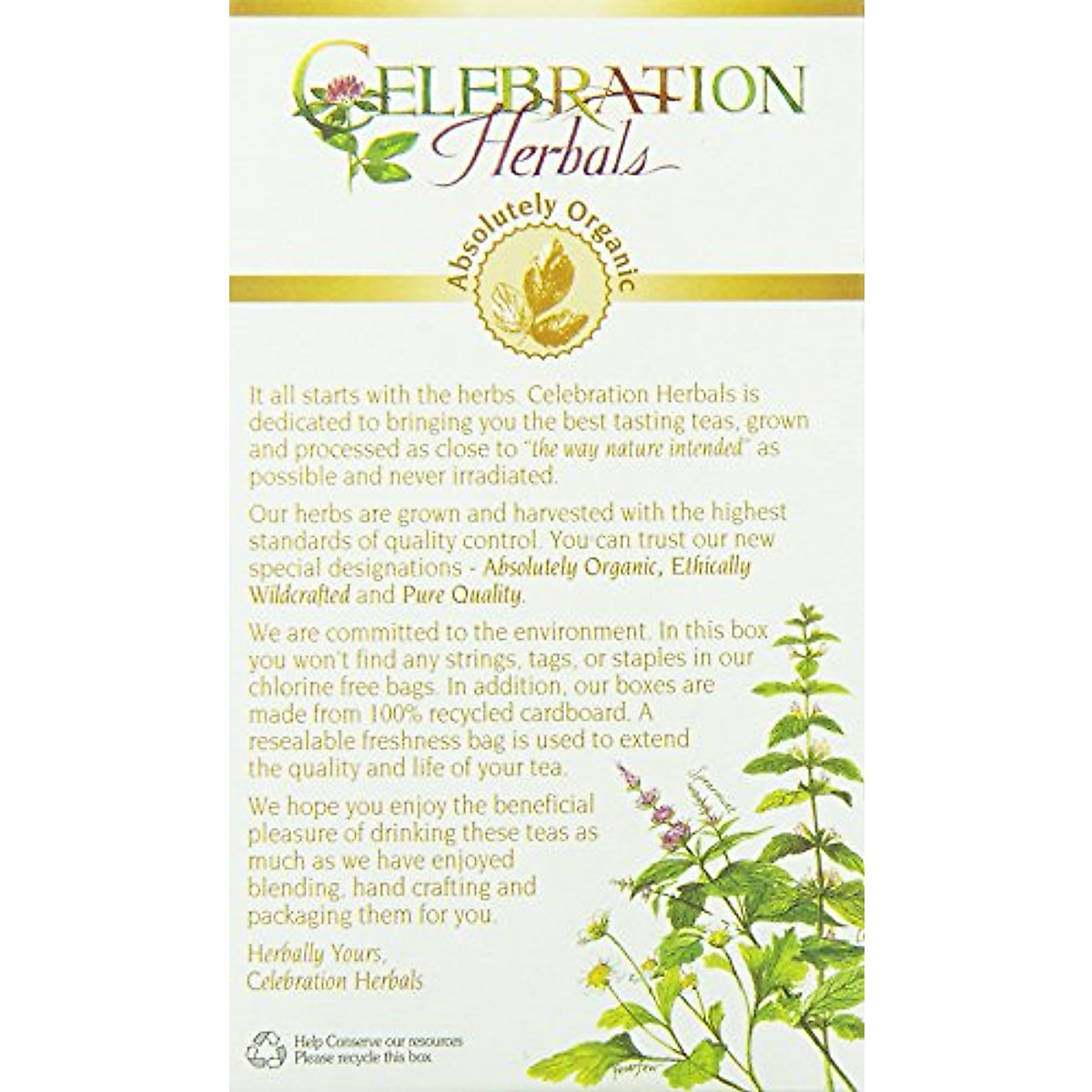 Celebration Herbals Teabags Herbal Catnip Leaf and Blossom Organic -- 24 Herbal Tea Bags