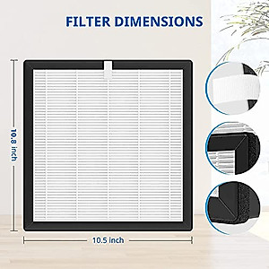 G3 Air Purifier Replacement Filter for AMEIFU, Compatible with AMEIFU G3 (Sferf-30) Air Purifier and VEWIOR A3 Air Purifier filter 3-IN-1 H13 True HEPA, 2 Pack