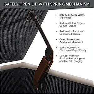 Madison Park Entryway Accent Bench for Living Room Flip Top Storage Chest, Shandra Tufted Top Upholstered Storage Bench End of Bed for Bedroom Furniture, Indoor Seating, 49"Wide, Navy