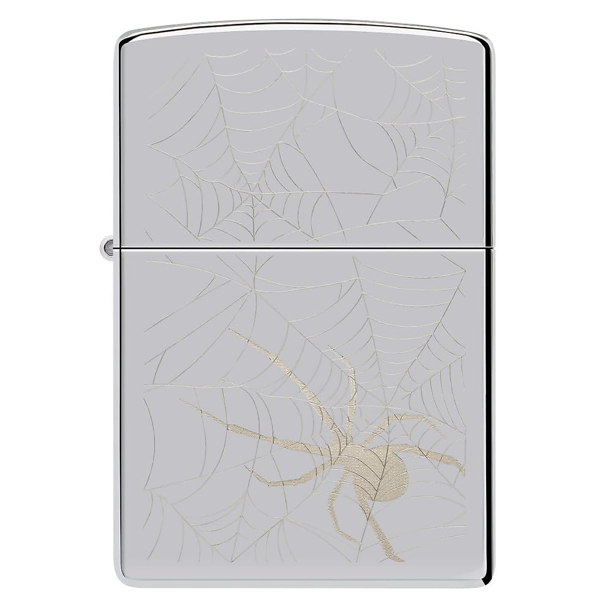 Zippo Spider Web Design High Polish Chrome Pocket Lighter