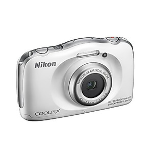 Nikon COOLPIX S33 Waterproof Digital Camera (White) (Discontinued by Manufacturer)