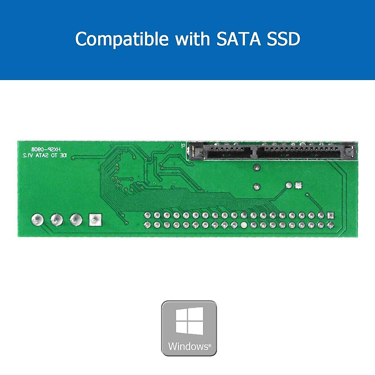 GODSHARK 2.5 inch SATA to 3.5 inch IDE Adapter, 2.5 or 3.5 Inch HDD or SSD SATA Hard Drive to 40 Pin 3.5 Inch PATA Desktop Converter Card
