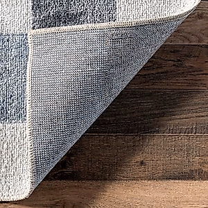 nuLOOM Naya Checkered Machine Washable Area Rug, 4x6, Beige