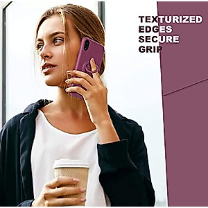 Vooii for iPhone XR Case with Kickstand | Baby Grade Liquid Silicone | 10ft Drop Tested Protective, Microfiber Lining Shockproof Full-Body Cover Case for iPhone XR (WineRed)