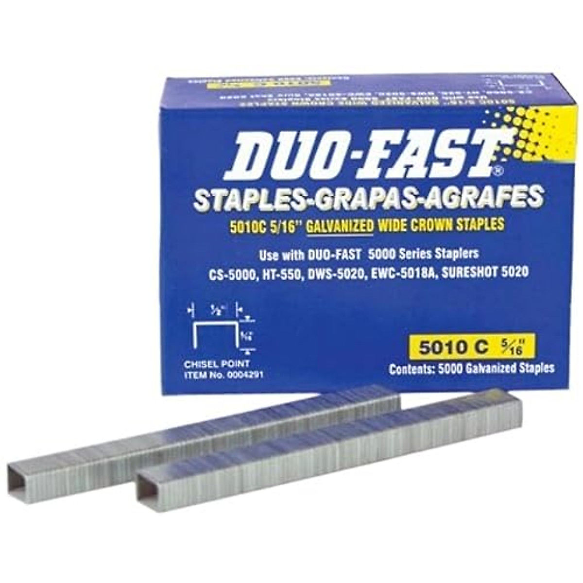 Duo-Fast 5010C - 5/16-Inch x 20 Gauge Chisel Staples