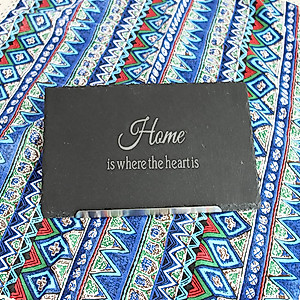 GHYTMTHOT 6 Pack 12 x 5.5 Inch Slate Cheese Board Slate Charcuterie Boards Slate Board, Individual Stone Plates for Cheese Meat Appetizers, Set of 6