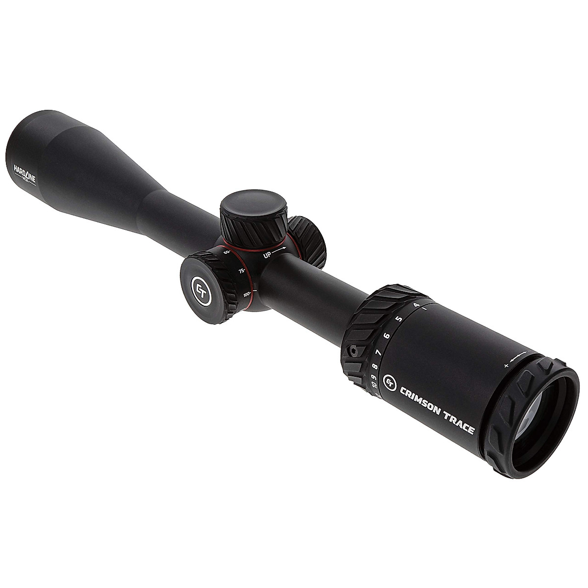 Crimson Trace Hardline 4-16x42mm Riflescope with SFP, MR1-MOA Reticle, Lightweight Solid Construction, Scope Caps and Lens Cloth for Hunting, Shooting and Outdoor