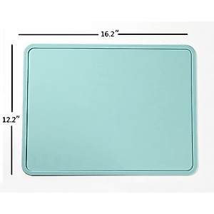 SAMZAREULO Silicone Toddler Placemat, Baby Placemats for Kids, Reusable Children’s Dining Food Mat