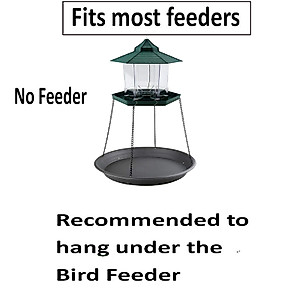 Pmsanzay Bird Seed Catcher Tray Platform Feeder Hanging Tray Fits Most feeders Catches Most Falling Seed and Husk Great for Attracting Birds Outdoors,Backyard,Garden - No Feeders