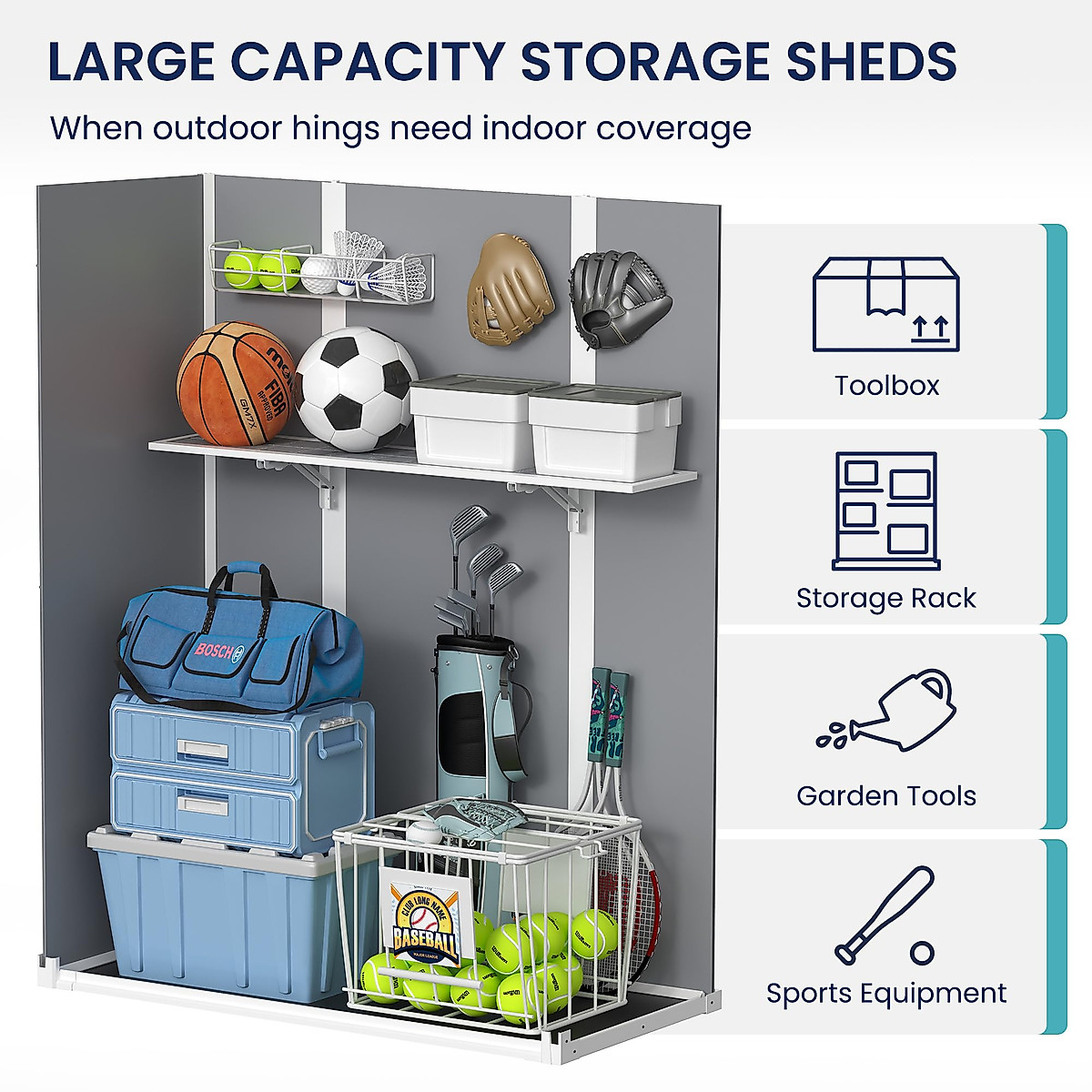 VONZOY 38Cu.ft Resin Vertical Storage Shed,Sturdy Plastic Construction,Waterproof Resin Outdoor Storage Shed with Adjustable Shelving Brackets and Reinforced Floor, Extra-Large Shed for Garden