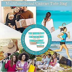 YOOLIFE Mothers Day Gifts - Gifts for Mom, Mom Gifts, Personalized Mom Birthday Gifts, Mother In Law Gifts, New Mom Gifts, Mothers Day Gifts for Daughter Wife Grandma, Initial Beach Bag Travel Bag M