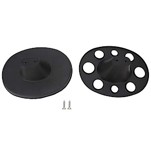 HURRISE Hair Brush Holder Stand,Plastic Round Hair Brush Comb Holder Display Rack Hair Styling Brush Stand Shelf Accessories(Black)