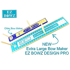 E-Z Bowz Design Pro Bow Maker - Easy Bow Making Tool - Gift Bow Bowmaker Kit - Christmas Decor Bowmaking - Large Bow Maker for Ribbon for Wreaths, Hair Bows