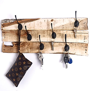 Dseap Coat Hooks Wall Mounted, Pack of 10, Metal Hooks for Hanging, Black