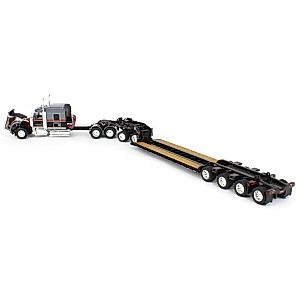 DCP 1/64 Kenworth W900L 86" Aerodyne w/ 320" Frame, Lowboy, Booster & Flip Axle 60-1500