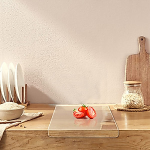 Acrylic Anti-Slip Transparent Cutting Board, 2023 New Acrylic Cutting Boards for Kitchen Counter, Clear Chopping Board Non Slip Cutting Boards with Lip for Kitchen Cutting (16 * 12 in)