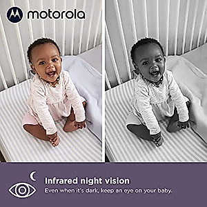 Motorola Baby Monitor VM65-5 WiFi Video Baby Monitor with 2 Cameras HD 1080p, Connects to Smart Phone App, 1000ft Long Range, 2-Way Audio, Remote Pan-Tilt-Zoom, Room Temp, Lullabies, Night Vision