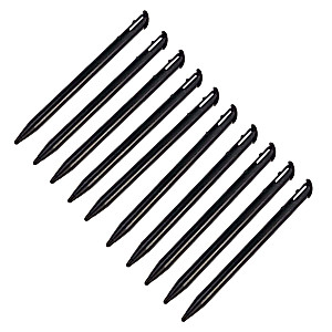 FainWan 10 Pack Stylus Pens for New 3DS XL 2015 Nin-tendo Slot Replacement Pen Plastic Touch Screen Pen Set (Black)