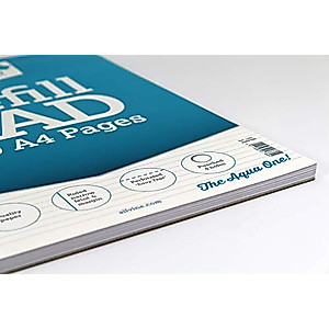 Silvine 160 Page A4 Refill Pad, Head Bound and Punched 4 Holes. Ruled Narrow Feint with Margin. Ref A4RPNM [Pack of 6]