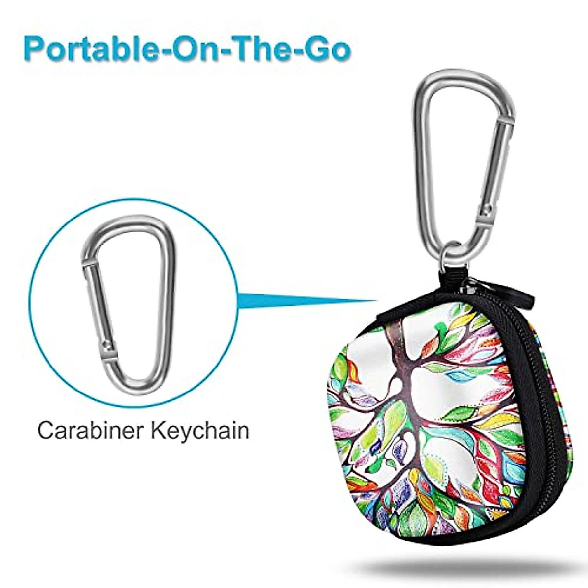 Fintie Case Cover for AirPods 3 (2021), Hard EVA Shockproof Portable Full Protective Cover Carrying Bag Compatibe with AirPods 1/AirPods 2/ AirPods 3 Charging Case Accessories, Love Tree