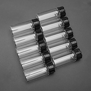 Newzoll 10ml Clear Glass Bottles for Essential Oils, Chemistry Lab Chemicals, Colognes & Perfumes (10 Pieces)