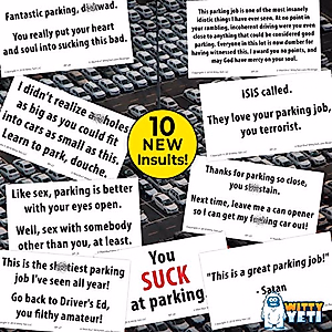 Super Funny, Crude Bad Parking Cards 50 Pack. Prank Idiot Parkers and Get the Satisfaction of Revenge With Hilarious NSFW Novelty Notices. Gag Note Cards Make Great Xmas Stocking Stuffers for Ages 18+