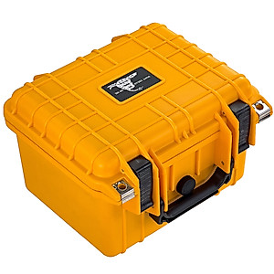 Eylar Don't Tread On Me Hard Pistol Case 10.62 x 9.68 x 6.87 inches (Yellow, Compact Deep 2 Gun)