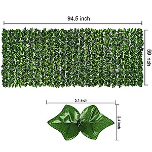 DearHouse Artificial Ivy Privacy Fence Wall Screen, 98.4x59in Artificial Hedges Fence and Faux Ivy Vine Leaf Decoration for Outdoor Garden Decor