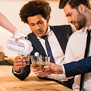 ALSOMTEC Portable Ice Ball Maker Sanitary Ice Cube Tray for Freezer 2 in 1 Ice Maker Mold Makes 17 Ice Round Cubes mold BPA-Free(Pink)