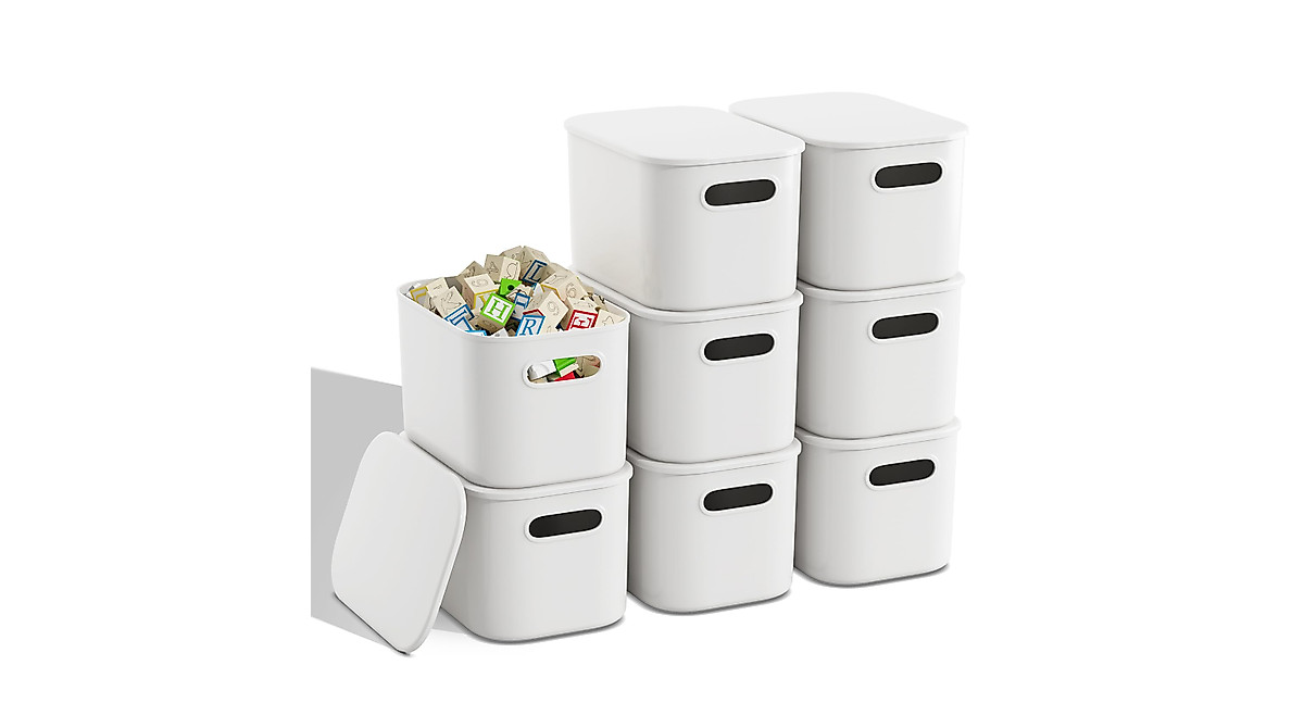 MSHOMELY 5 Pack Clear Storage Bins with Latching Lids for Organization
