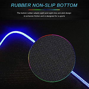 Personalized RGB LED Extended Gaming Mouse Pad Make Your Own Customized Large Gaming Mousepad Custom Keyboard Mouse Mat for Office Dorm Personalised Gifts Presents for Gaming Lovers, 35.4x15.7 in