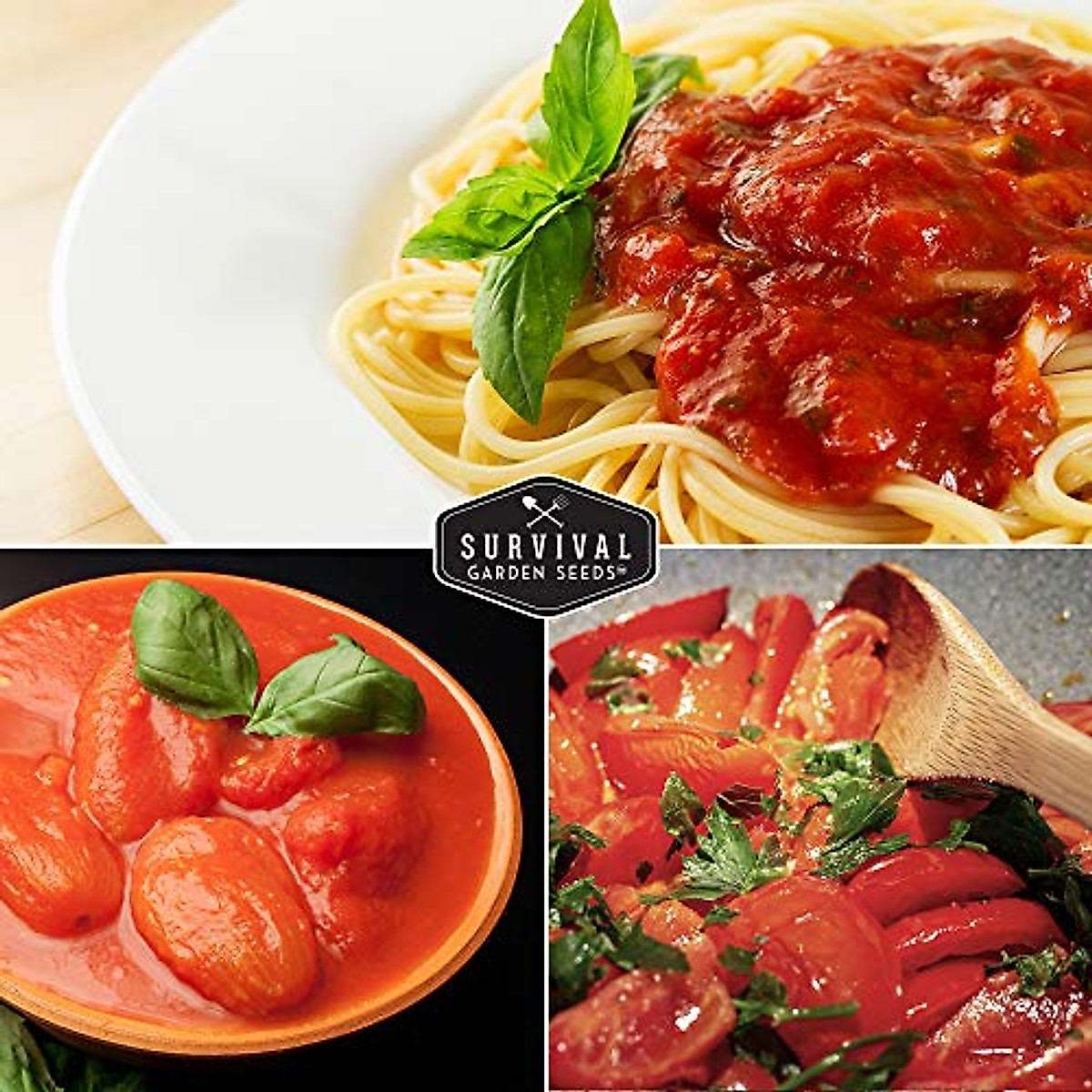 Survival Garden Seeds - San Marzano Tomato Seed for Planting - Packet with Instructions to Plant and Grow Tomatoes in Your Home Vegetable Garden - Non-GMO Heirloom Variety - 4 Packs