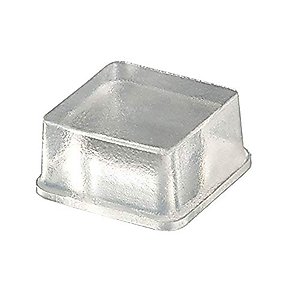Clear Tall Square Adhesive Rubber Bumper Pads - Rubber Feet for Speakers, Electronics, Furniture, Appliances, Audio Equipment - 20 Pieces