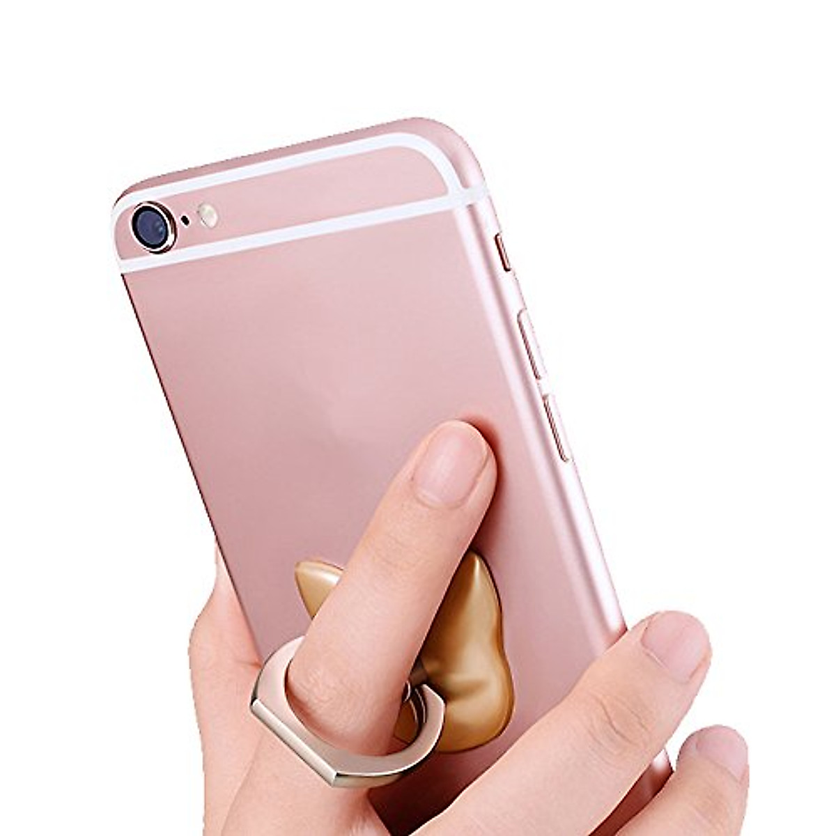Cell Phone Ring Holder, CNYMANY 4 Packs Animal Finger Grip Kickstand Stand for Universal Smartphone iPhone Samsung Galaxy S8 LG Huawei - Cat, Bear, Rabbit, Mouse