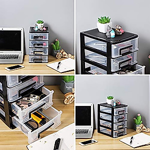 BESPORTBLE 1PC Storage Cabinet Multi-Layer Portable Durable Organizer Shelf Storage Box Storage Rack for Home Office Bedroom (21x15x25cm)