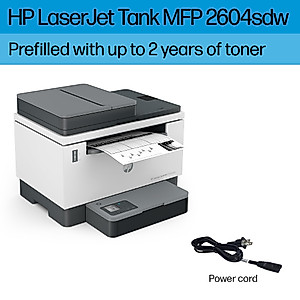 HP LaserJet Tank MFP 2604sdw Wireless Black & White Printer Prefilled With Up to 2 Years of Original HP Toner (381V1A)